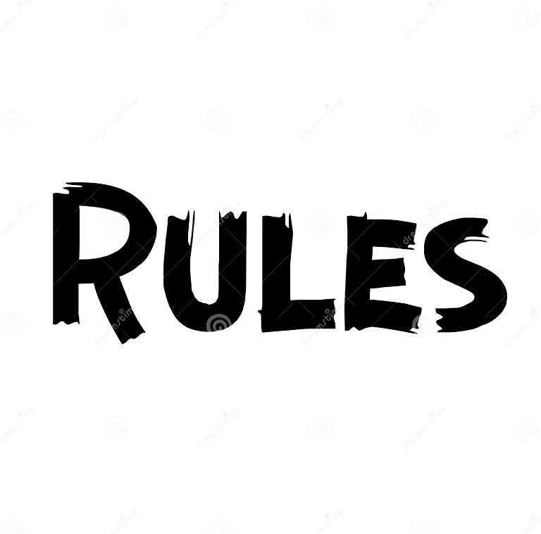 Rules label illustration stock vector. Illustration of inform - 142307055