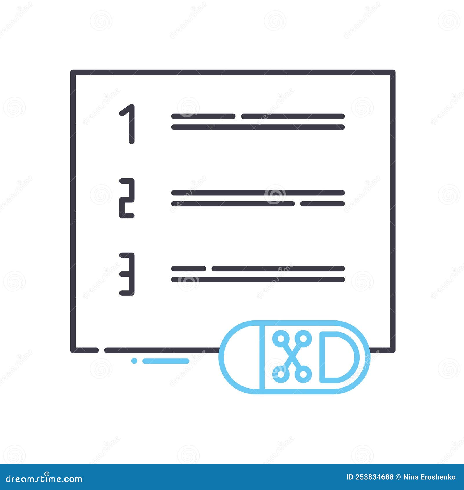 Rules Line Icon, Outline Symbol, Vector Illustration, Concept Sign ...