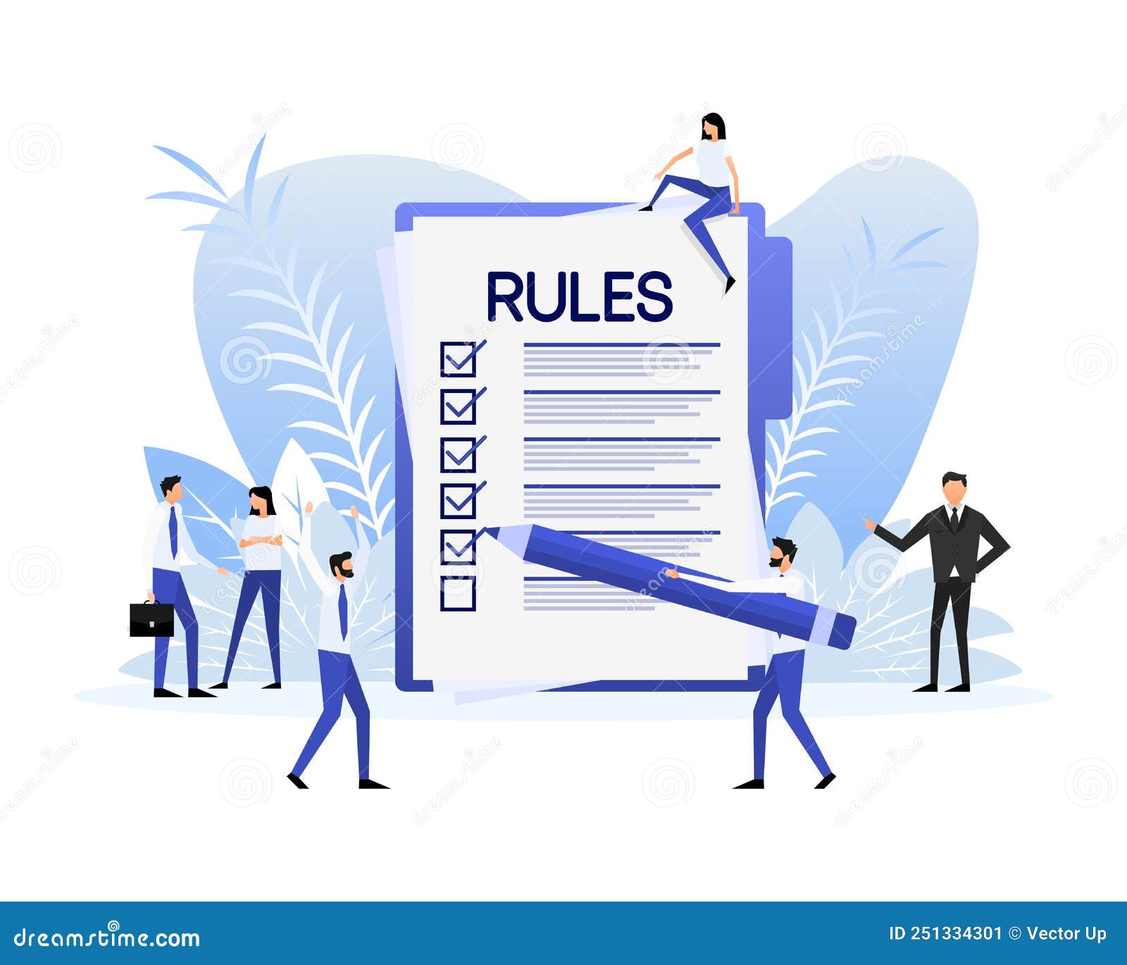 Rules People, Great Design for Any Purposes. Flat Vector Illustration ...