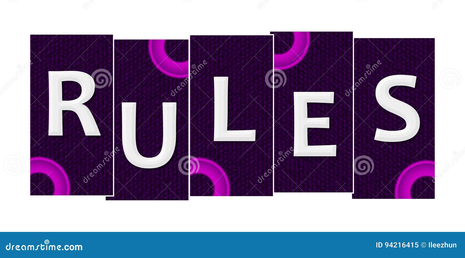 Rules Purple Pink Rings Horizontal Stock Illustration - Illustration of ...