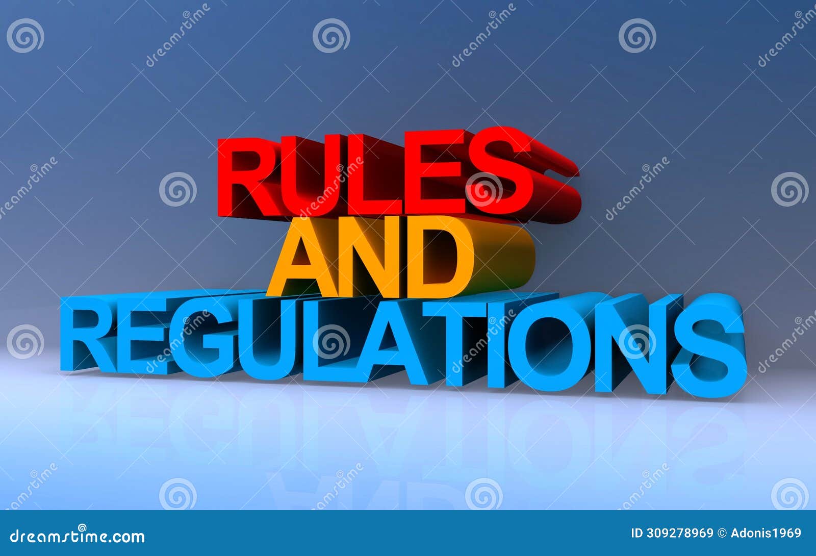 Rules and Regulations on Blue Stock Illustration - Illustration of ...