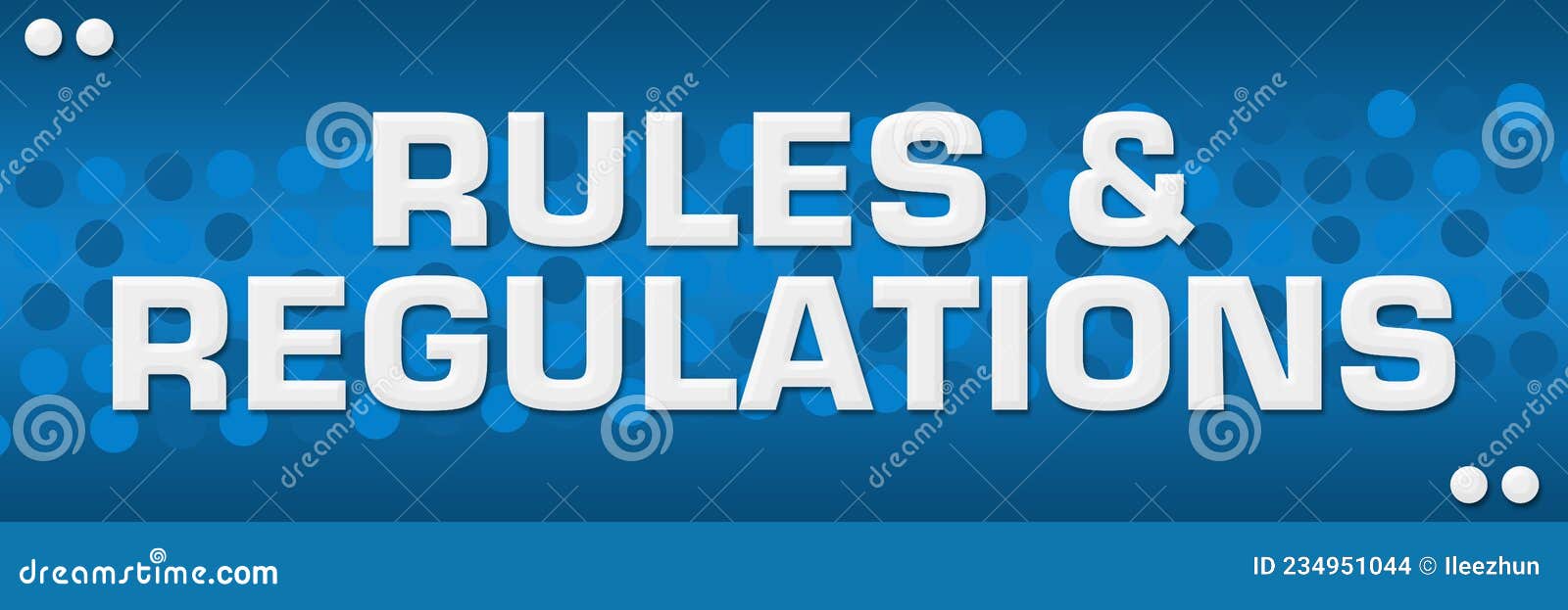 Rules and Regulations Blue Dots Background Stock Illustration ...