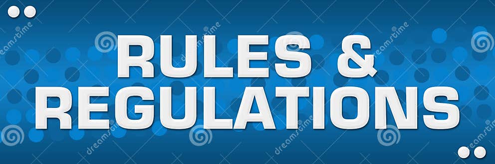 Rules and Regulations Blue Dots Background Stock Illustration ...