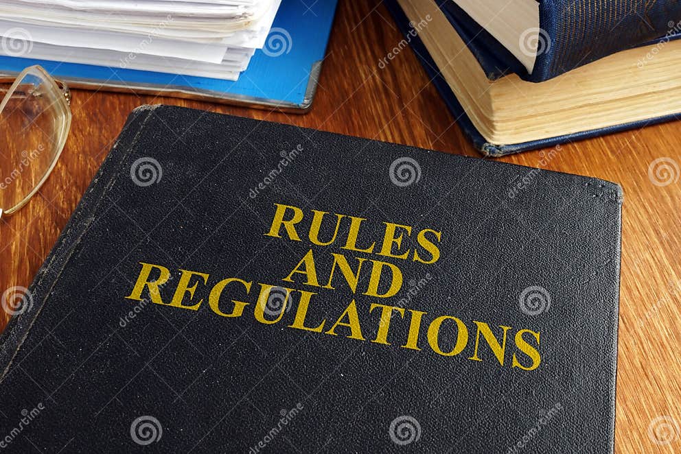 Rules and Regulations Book. Stock Photo - Image of requirement ...