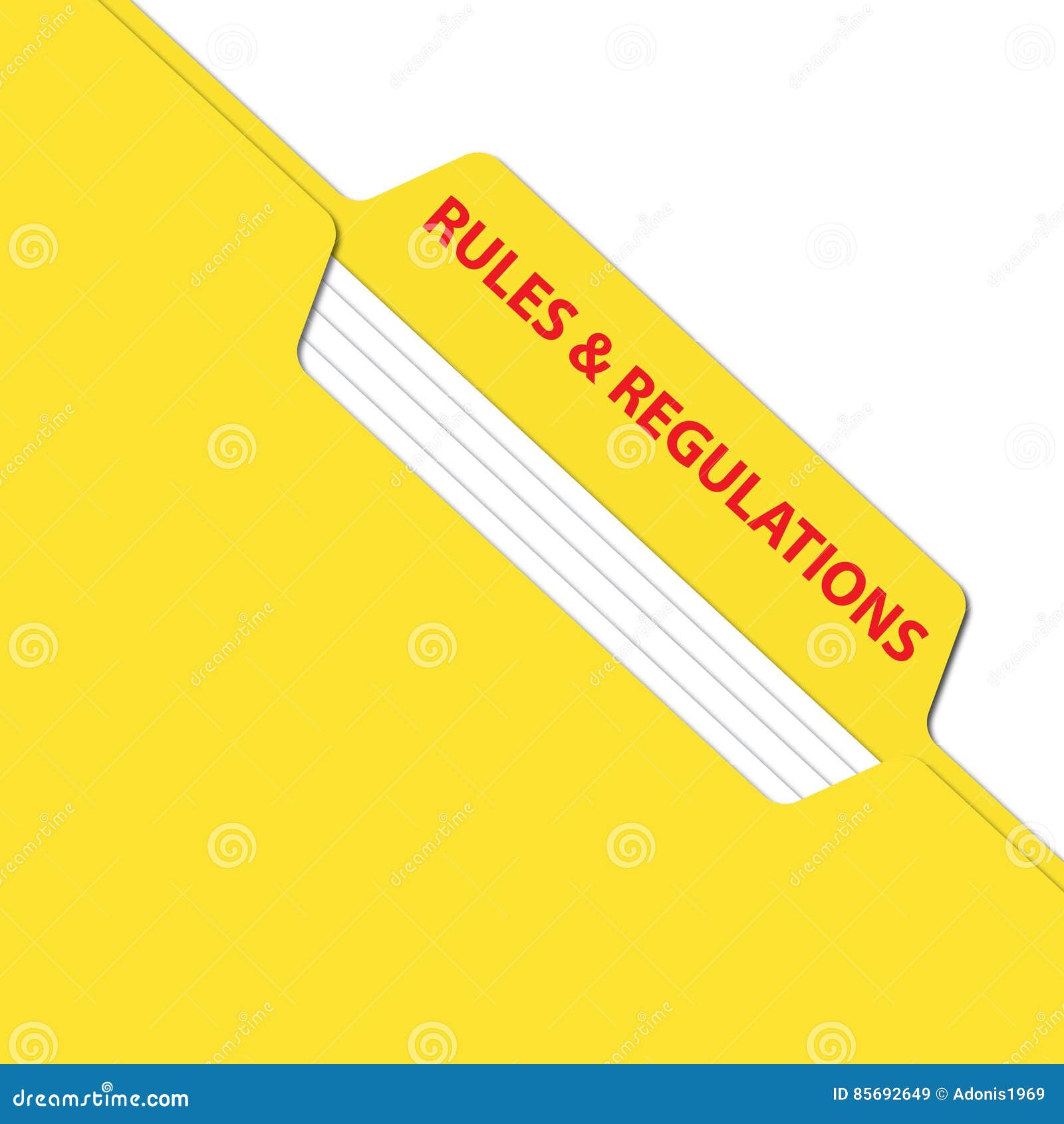 Rules and Regulations Folder Stock Illustration - Illustration of ...