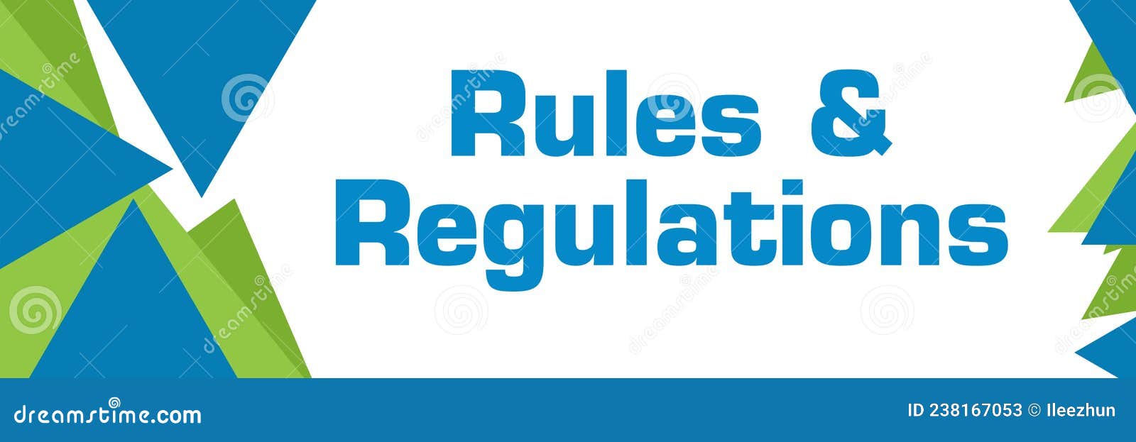 Rules and Regulations Green Blue Triangle Text Stock Illustration ...
