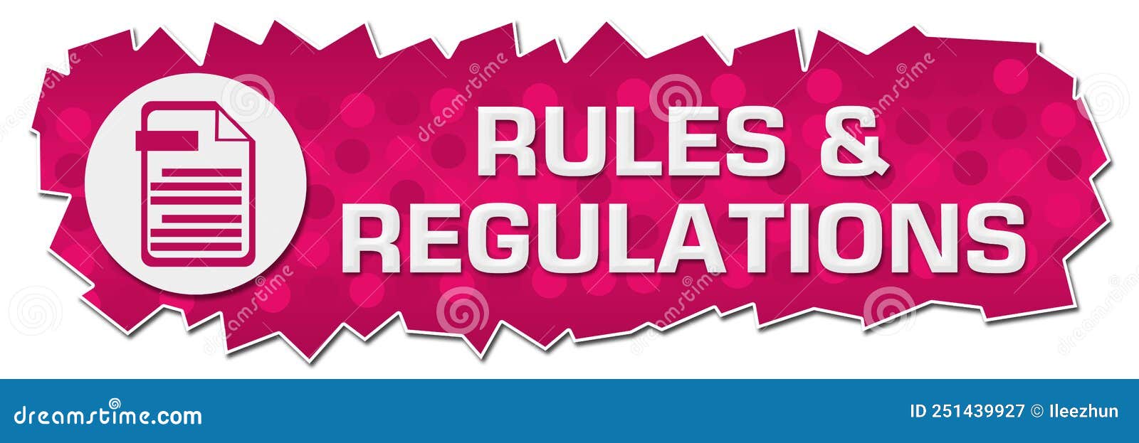Rules and Regulations Pink Dots Background Symbol Cutout Horizontal ...