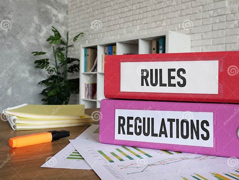 Rules and Regulations are Shown Using the Text Stock Photo - Image of ...