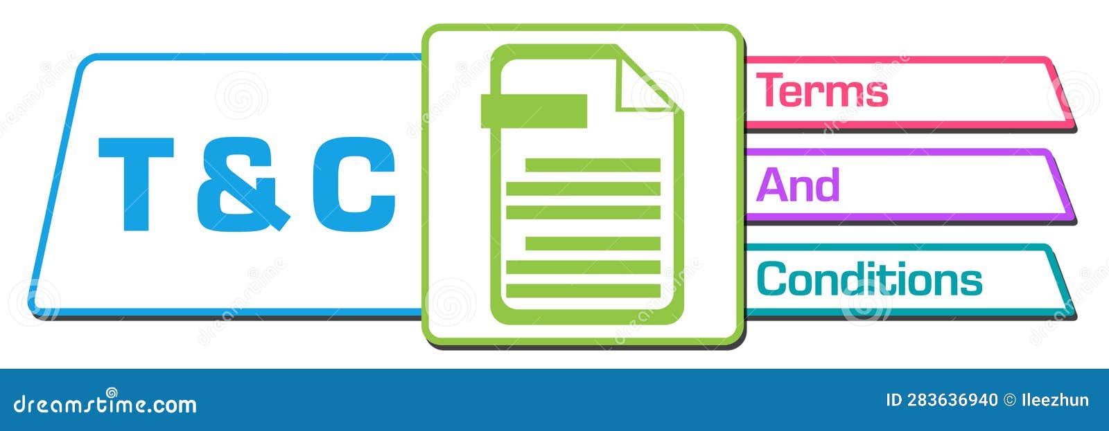 T and C - Terms and Conditions Colorful Rounded Squares Symbol ...