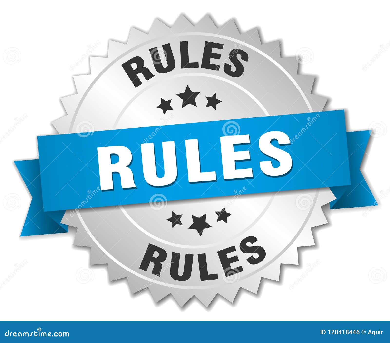 Rules stock vector. Illustration of insignia, metallic - 120418446