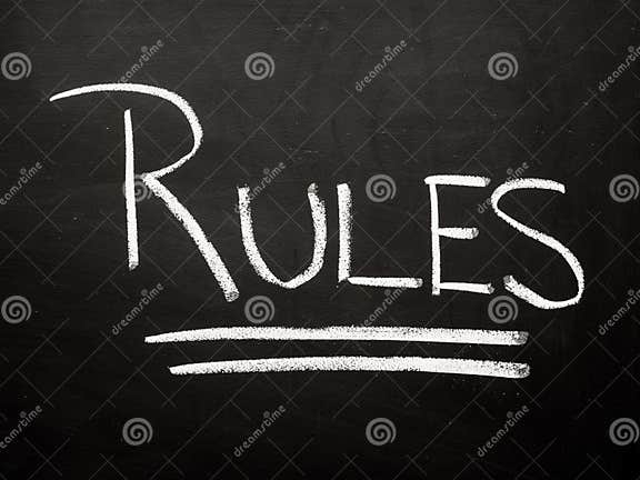 Rules sign stock photo. Image of blackboard, rules, underlined - 27483044