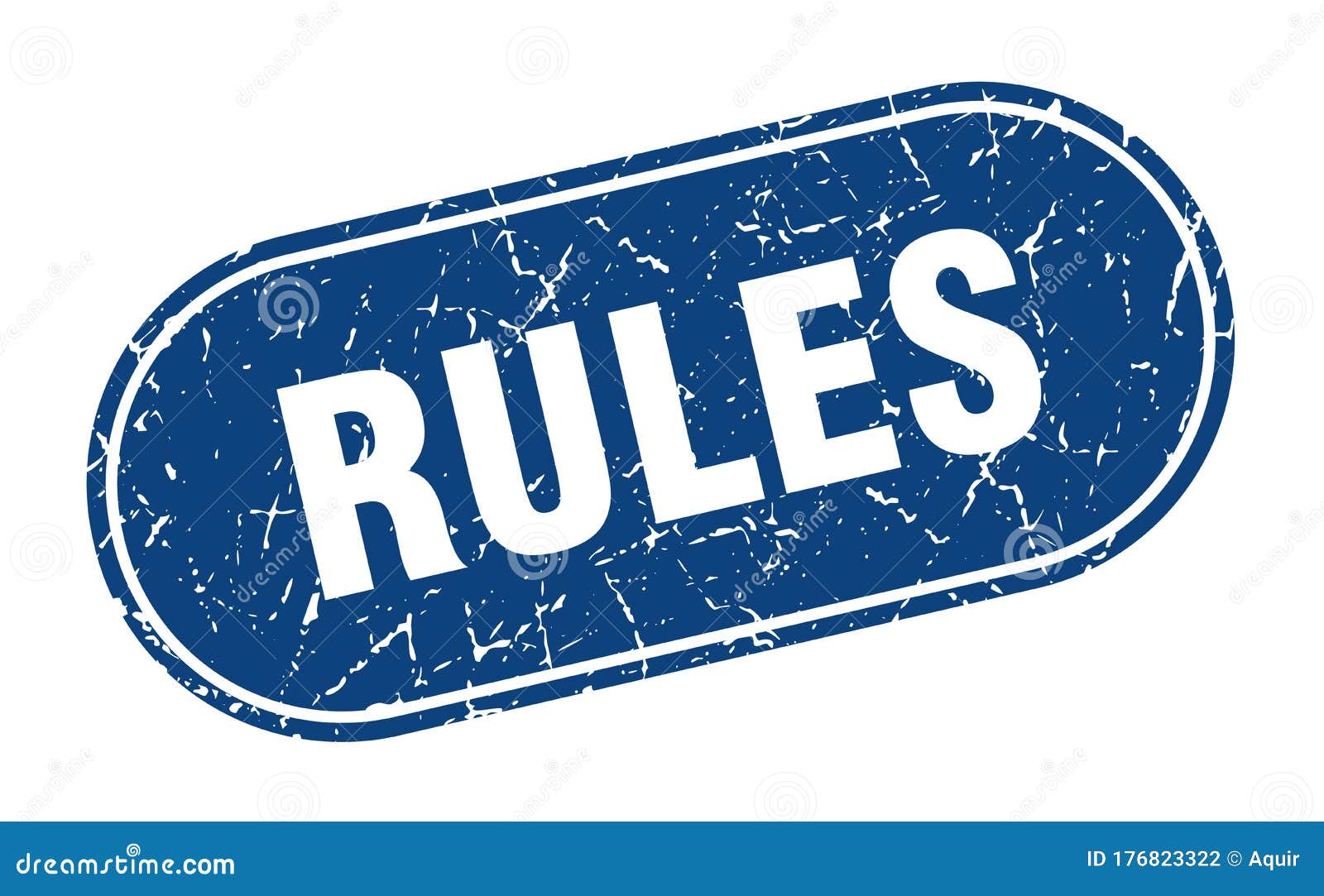 Rules Sign. Rules Grunge Stamp Stock Vector - Illustration of sticker ...