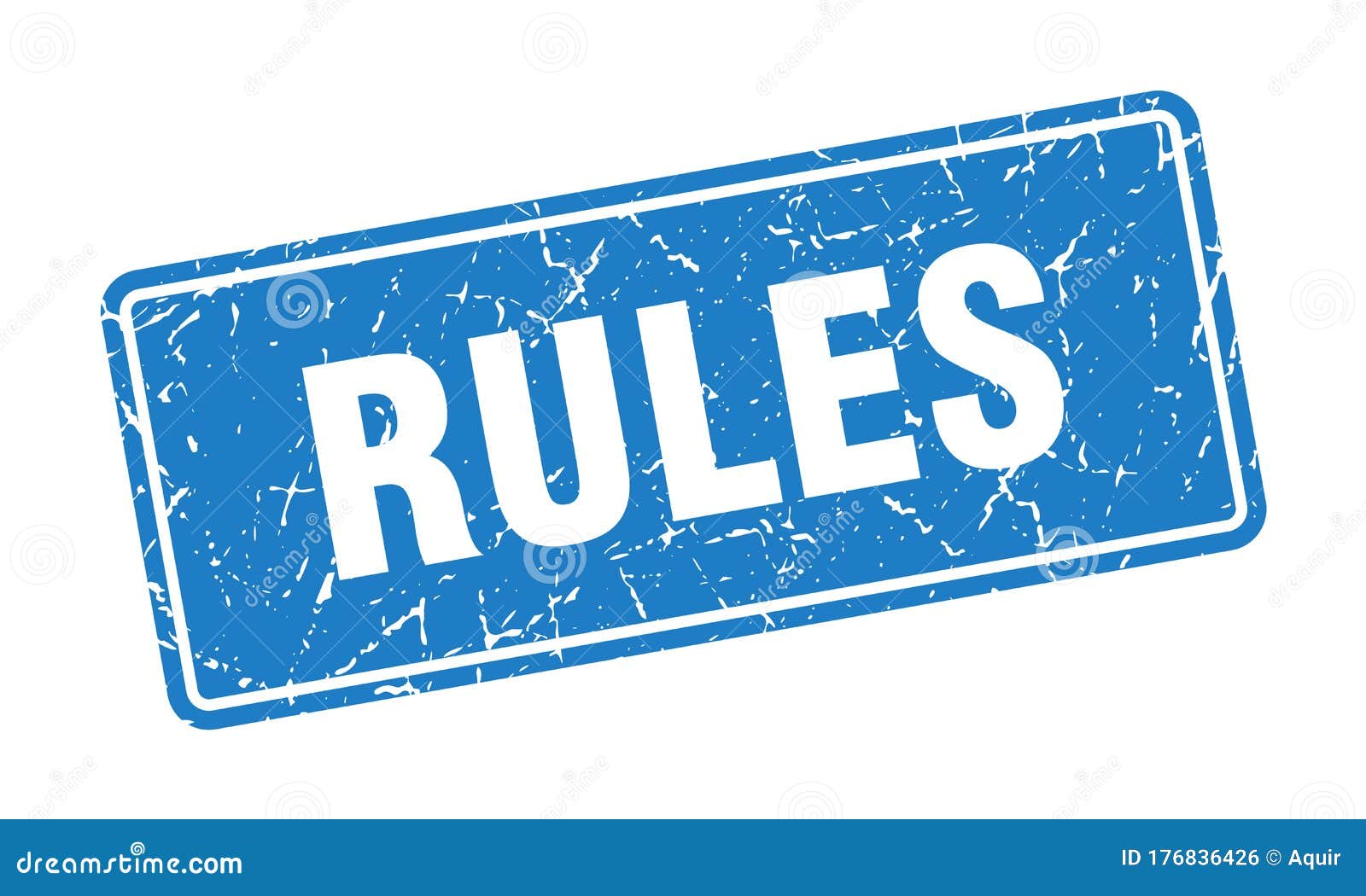 Rules Sign. Rules Grunge Stamp Stock Vector - Illustration of square ...