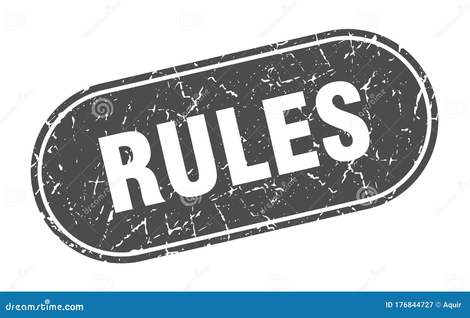 Rules Sign. Rules Grunge Stamp Stock Vector - Illustration of gray ...