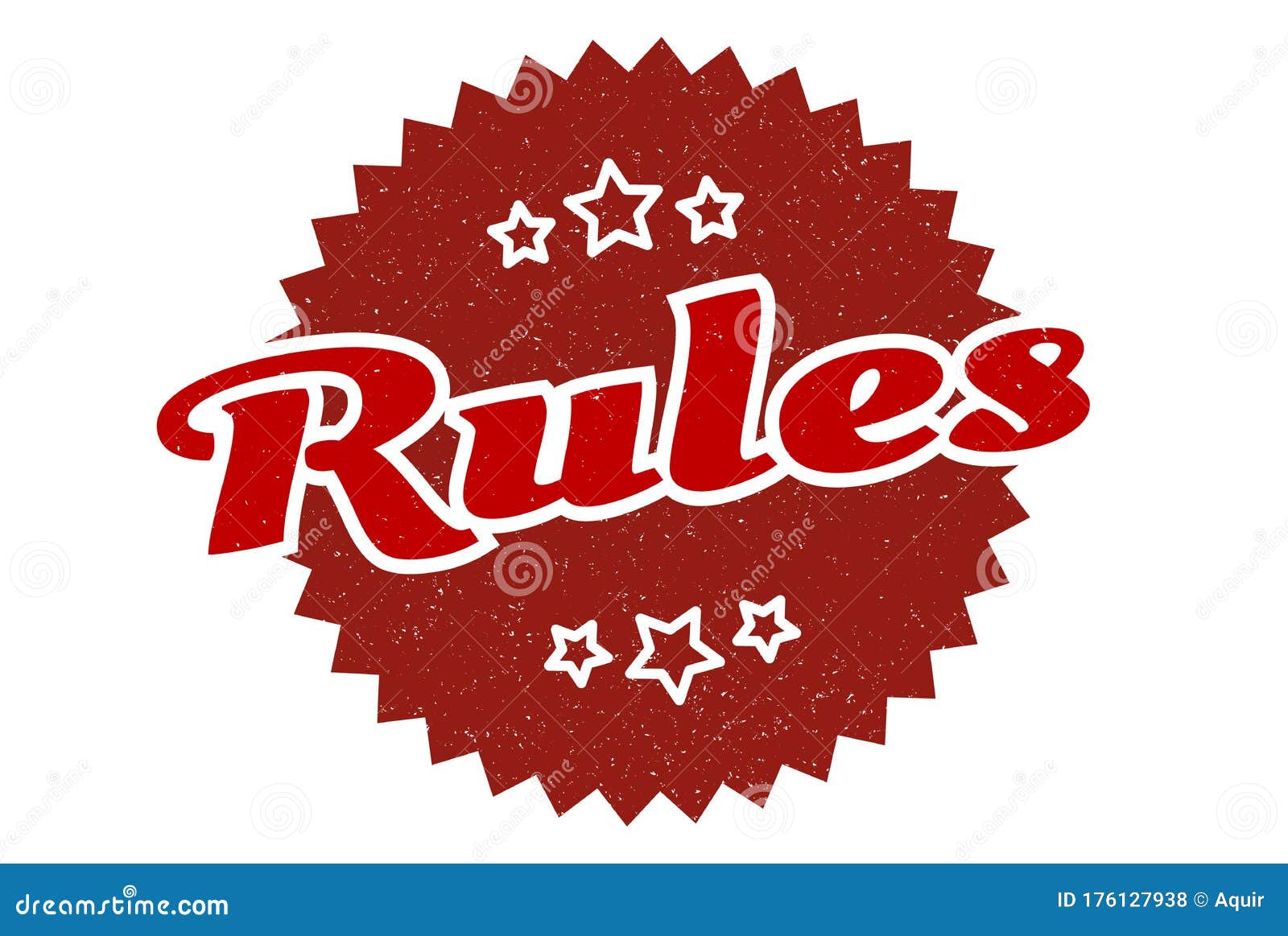 Rules Sign. Rules Vintage Retro Label Stock Vector - Illustration of ...