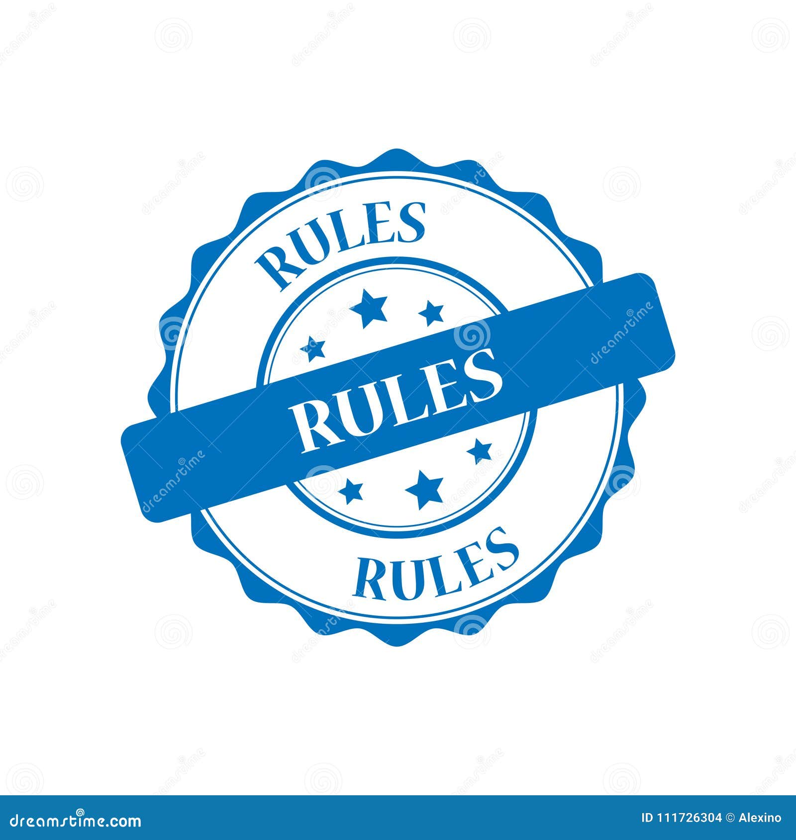 Rules stamp illustration stock vector. Illustration of blue - 111726304