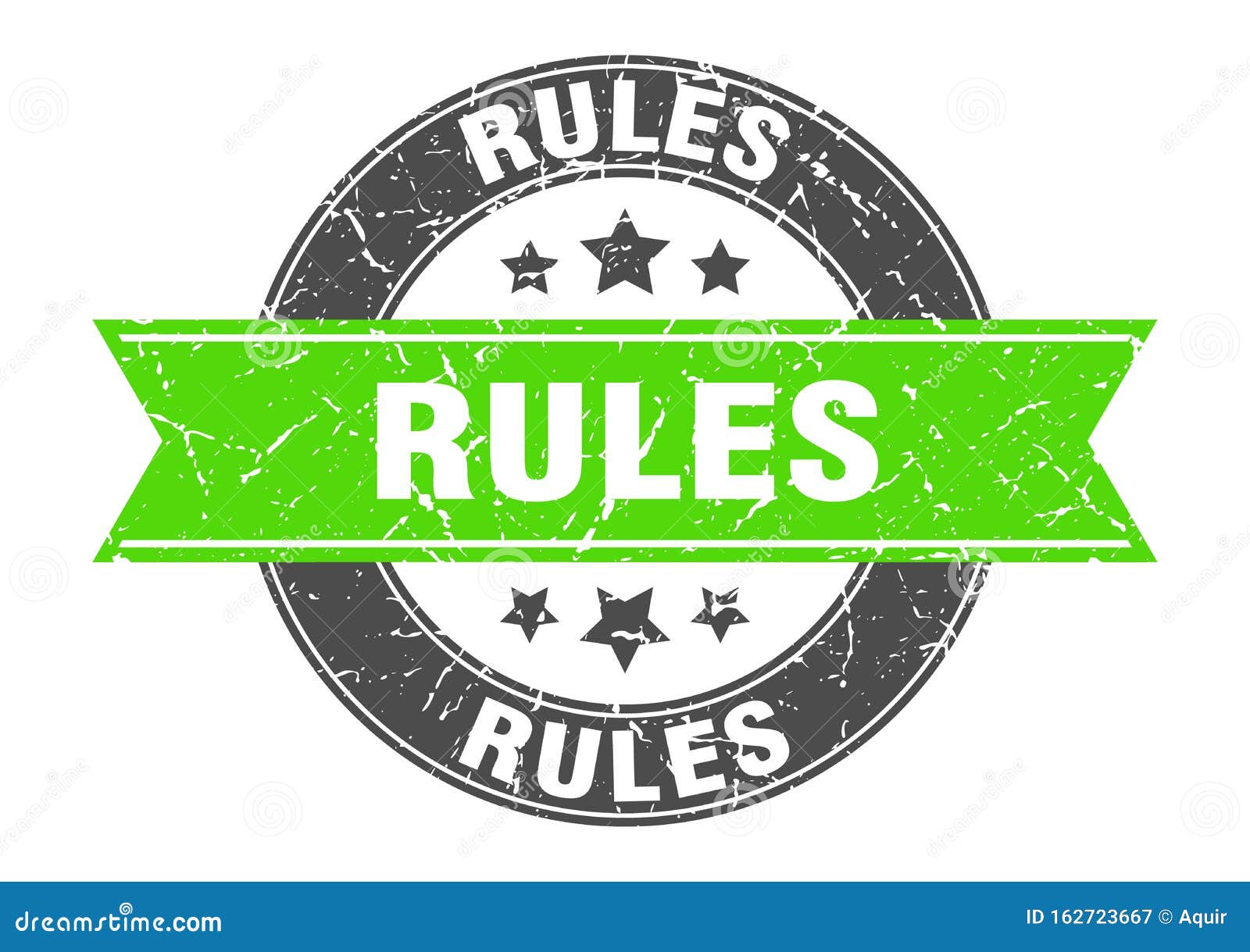 Rules stamp stock vector. Illustration of emblem, green - 162723667