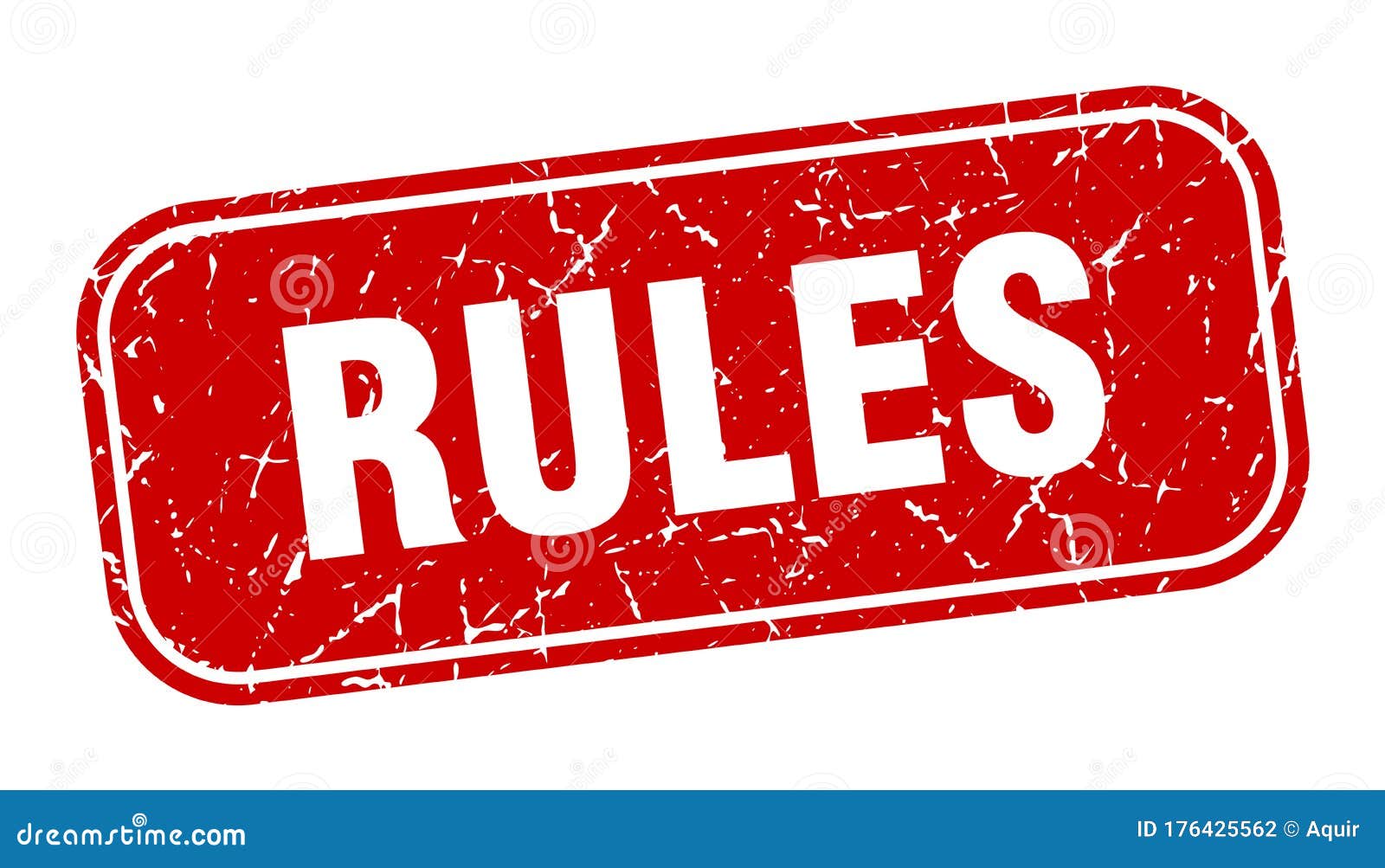 Rules Stamp. Rules Square Grungy Isolated Sign Stock Vector ...