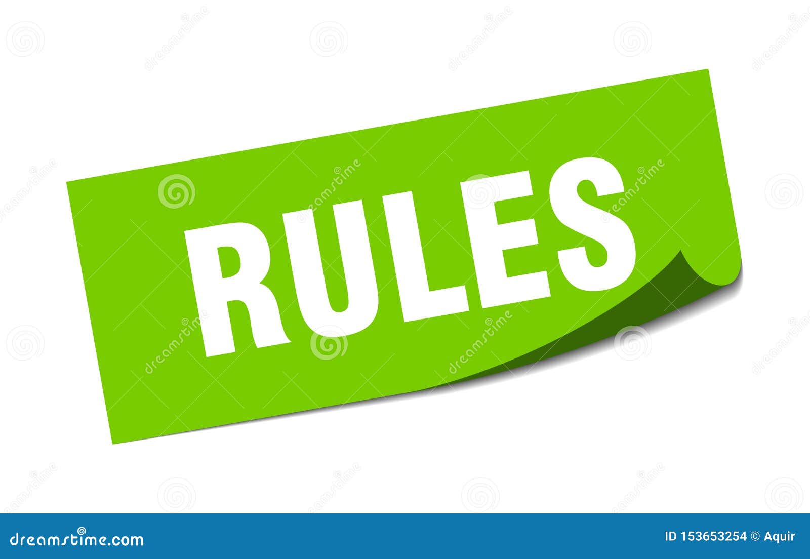 Rules sticker. stock vector. Illustration of template - 153653254