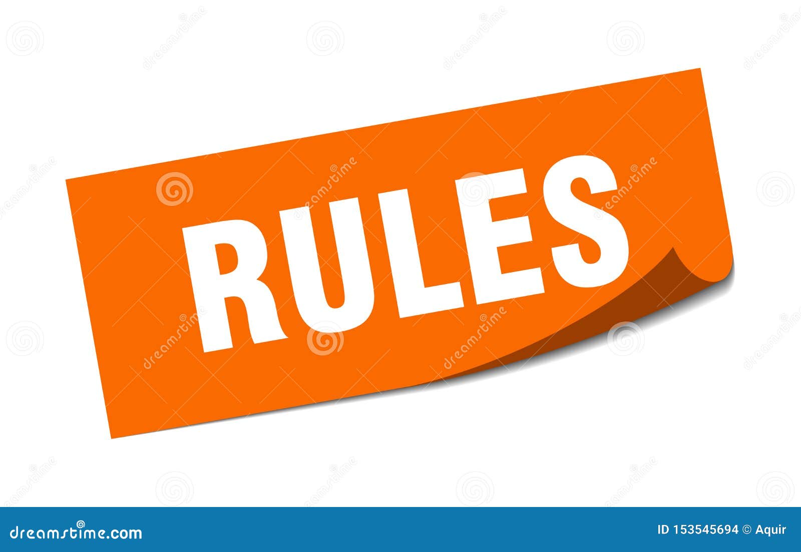 Rules sticker. stock vector. Illustration of flyer, peel - 153545694