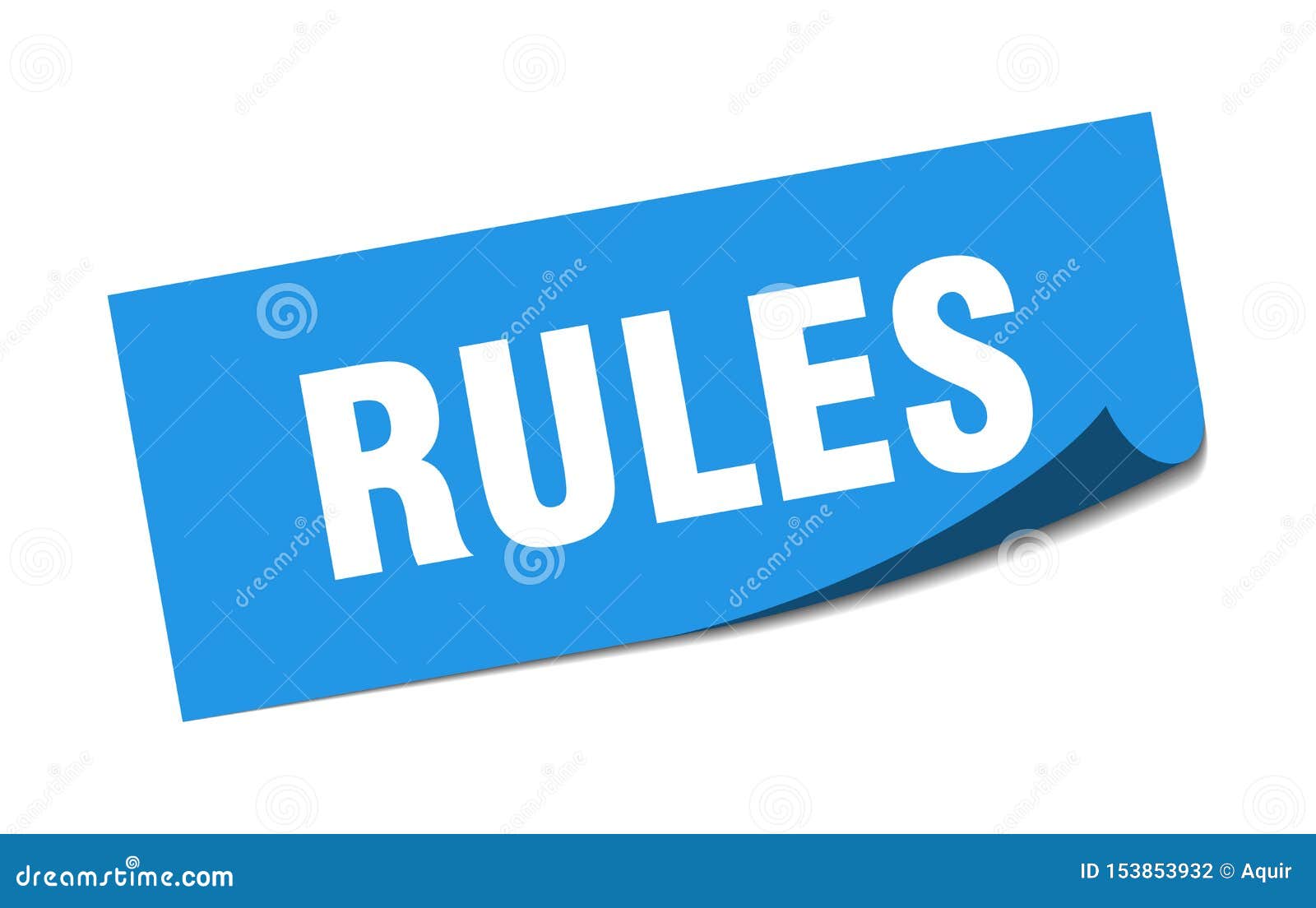 Rules sticker. stock vector. Illustration of flyer, design - 153853932
