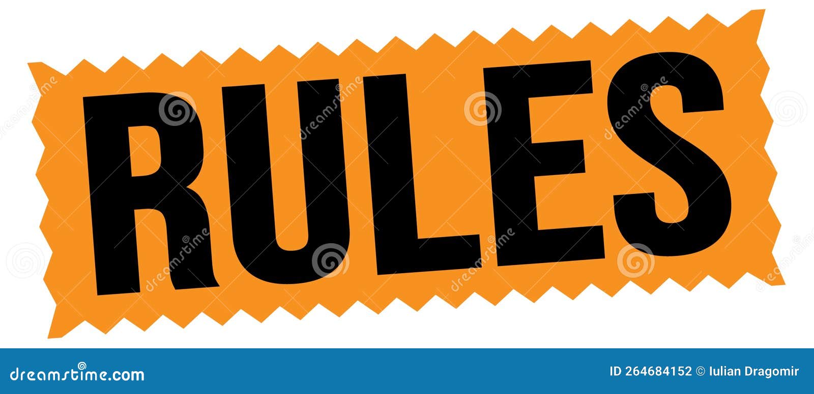RULES Text Written on Orange-black Stamp Sign Stock Illustration ...