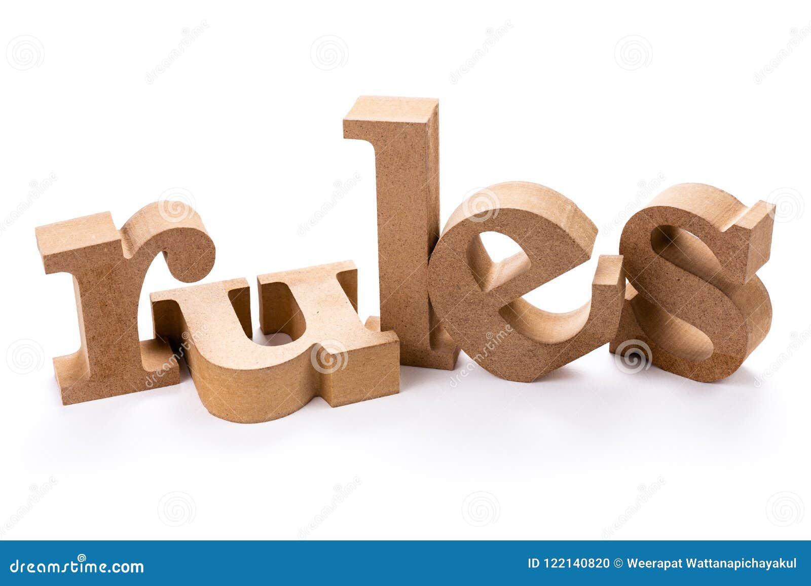Rules Wood Word stock photo. Image of concept, education - 122140820