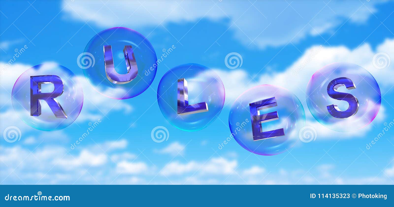 The rules word in bubble stock illustration. Illustration of definition ...