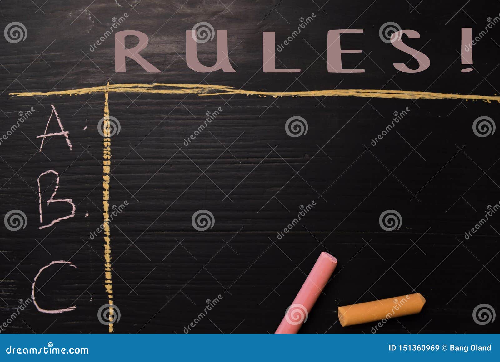 Rules! Written with Color Chalk. Supported by an Additional Services ...
