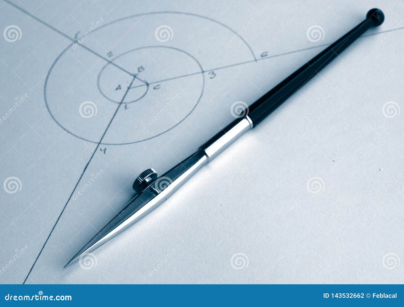 Ruling pen stock photo. Image of pattern, engineering - 143532662