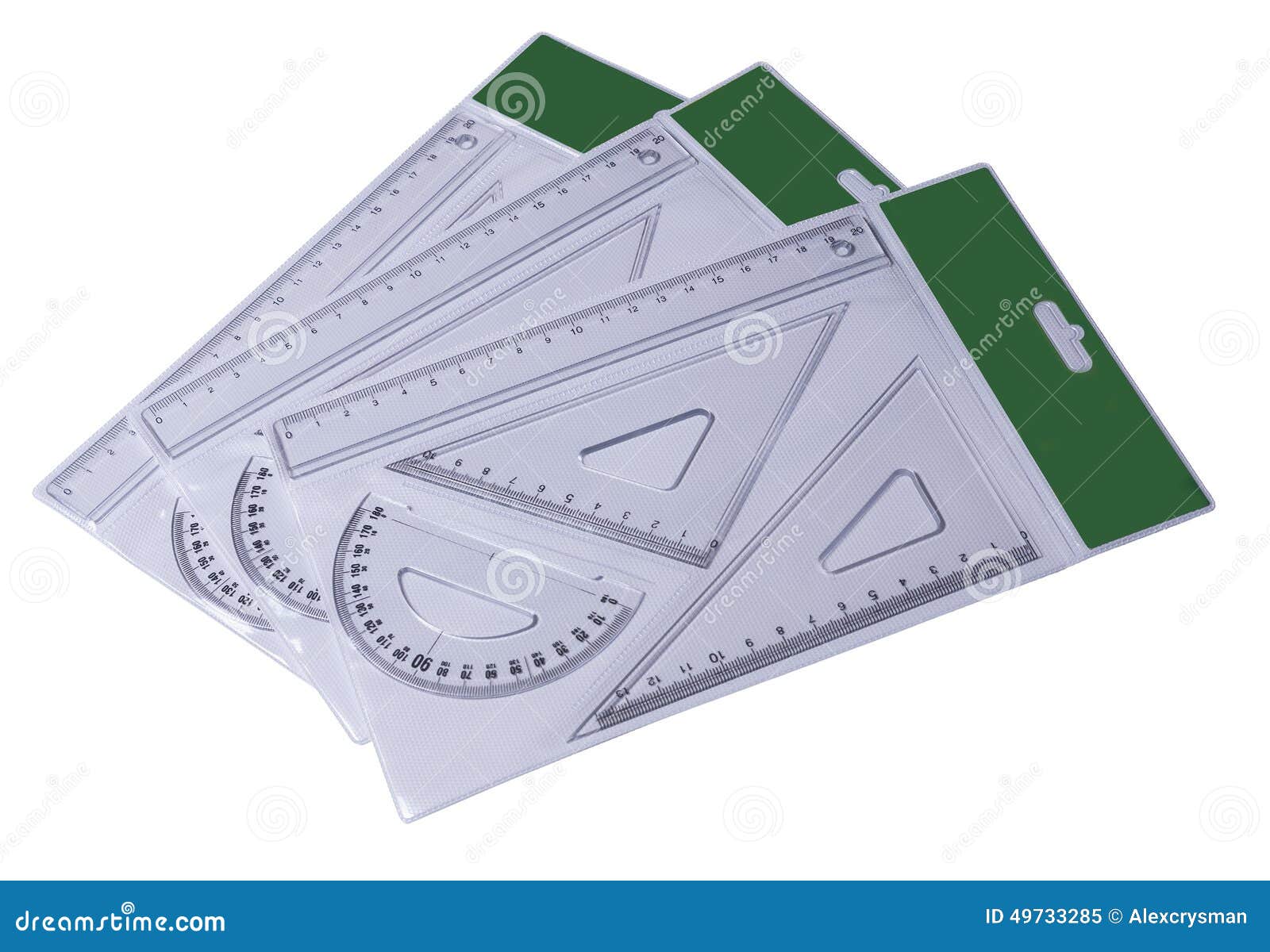 Rullers for Mathematics and Geometry in School Stock Image - Image of ...