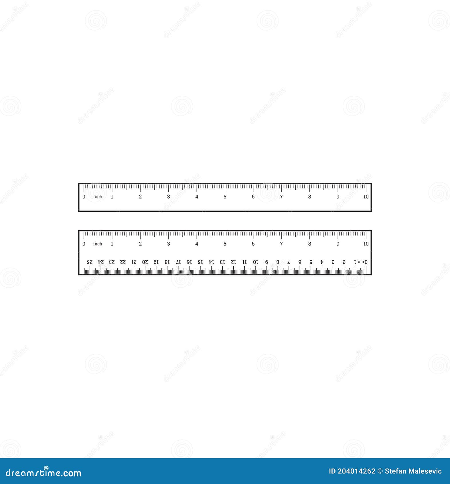 Rullers stock vector. Illustration of flat, rulers, measurement - 204014262