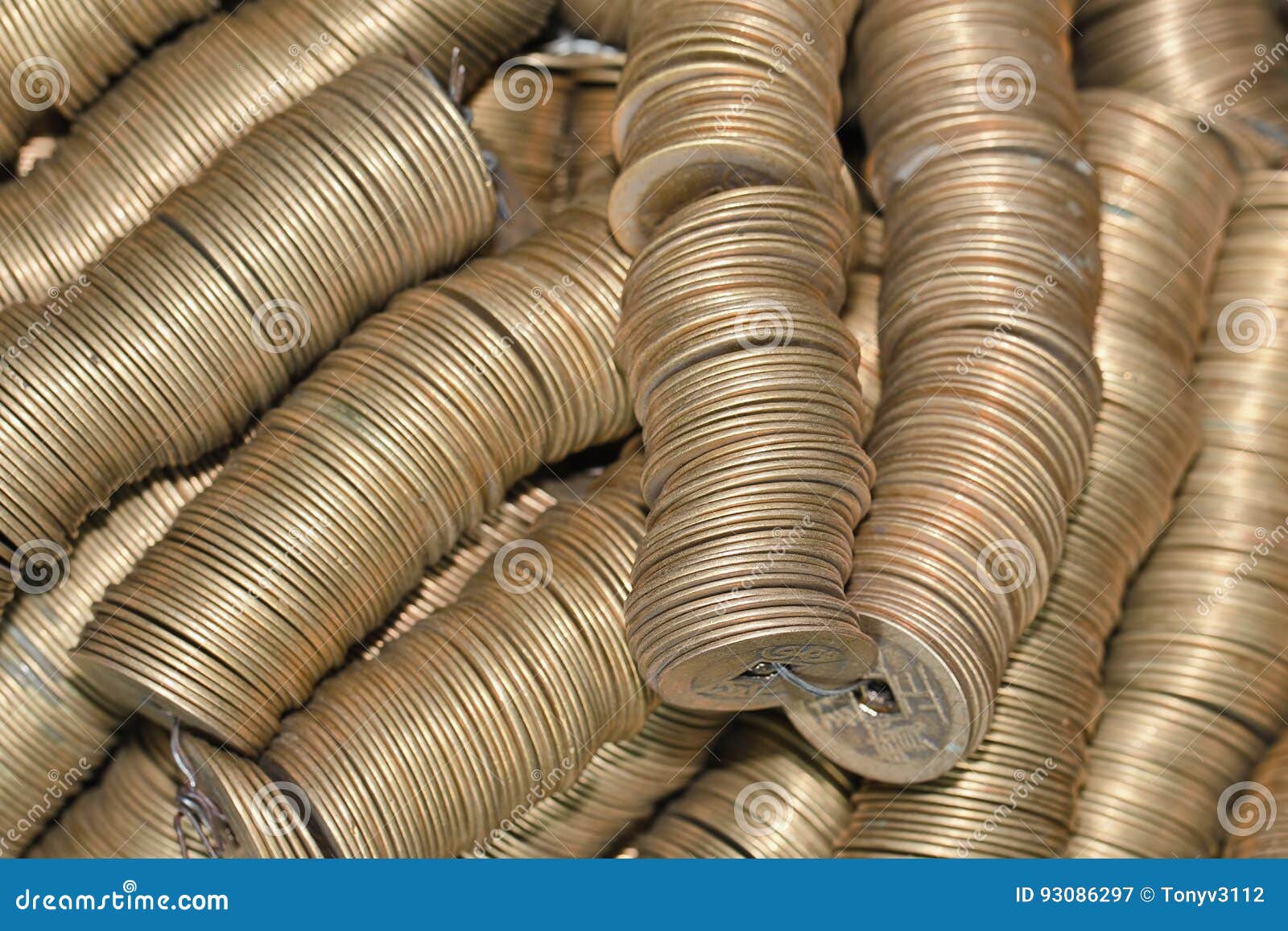 Rulli Delle Monete Cinesi Antiche Immagine Stock - Immagine di dinastia ...