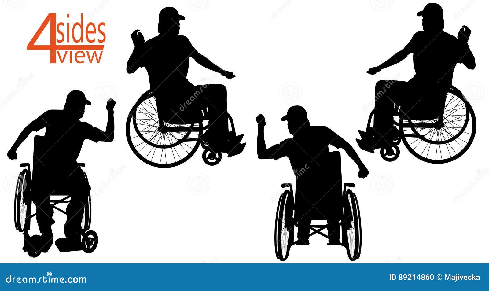 Rullstol vektor illustrationer. Illustration av svart - 89214860