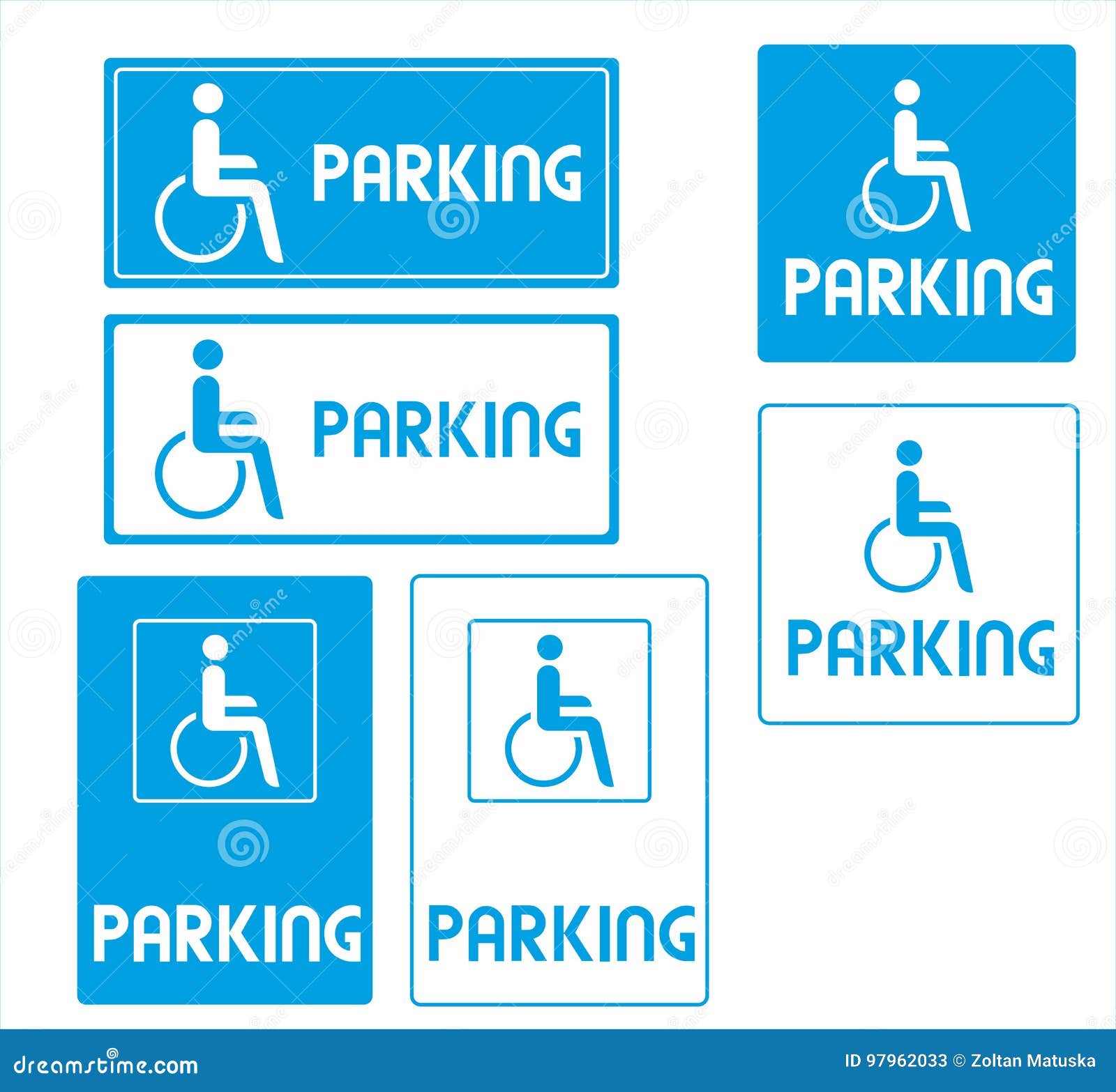 Rullstol- Eller Handikapppersonsymbolparkering Stock Illustrationer ...