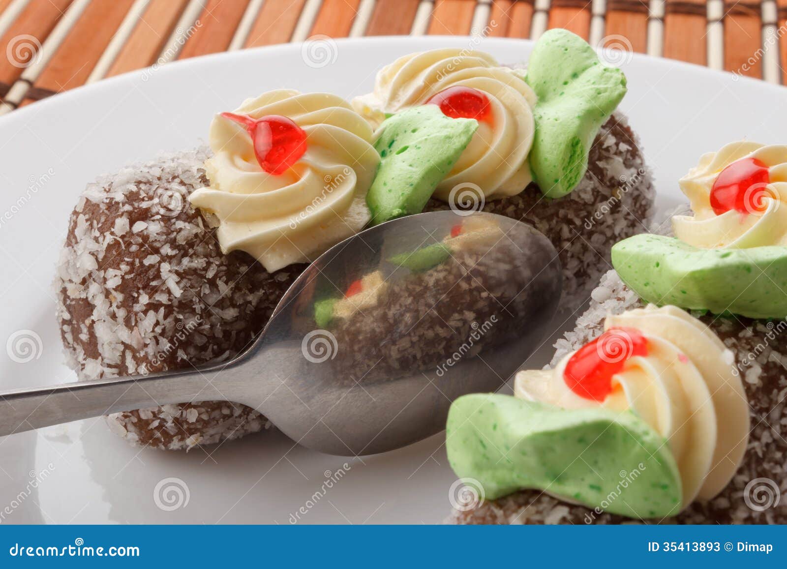 Rum ball cakes stock image. Image of chocolate, plate - 35413893