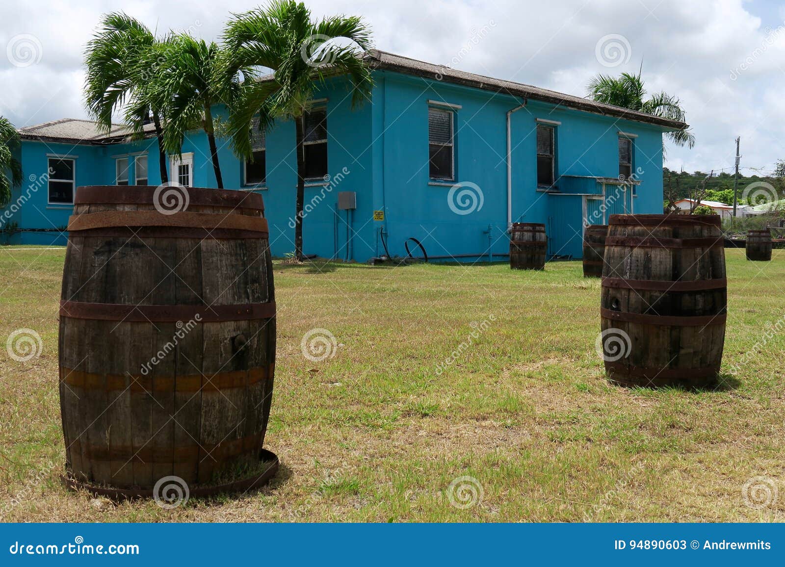 Rum Barrels in the Yard stock image. Image of tourist - 94890603