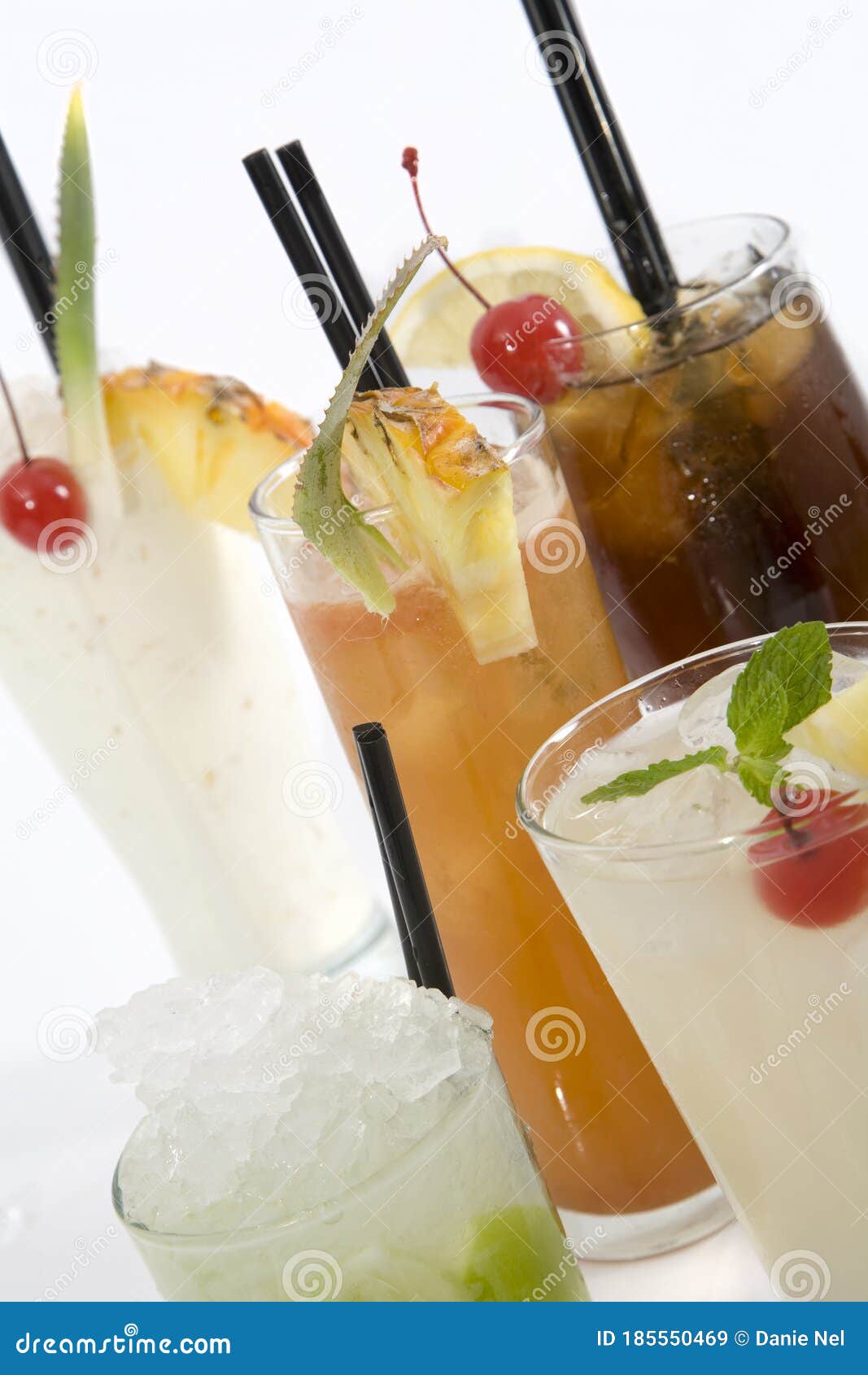 Rum cocktails ready. stock image. Image of fresh, party - 185550469