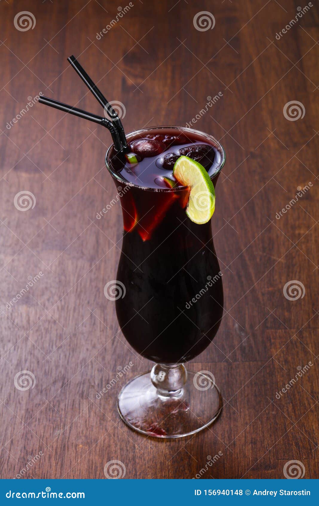 Rum and Cola Cocktail Served Lime Stock Photo - Image of shot, sweet ...
