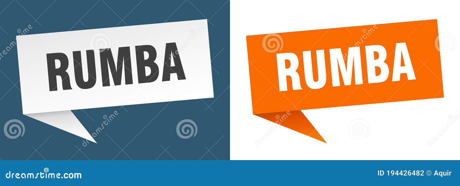 Rumba Banner. Rumba Speech Bubble Label Set Stock Vector - Illustration ...