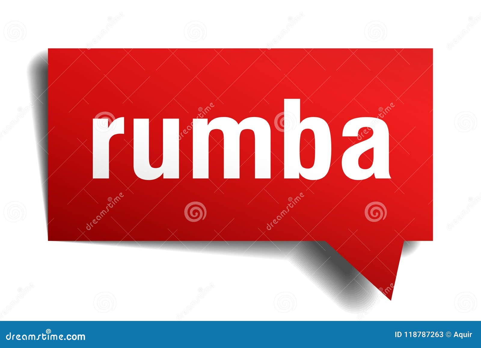 Rumba red 3d speech bubble stock vector. Illustration of marker - 118787263