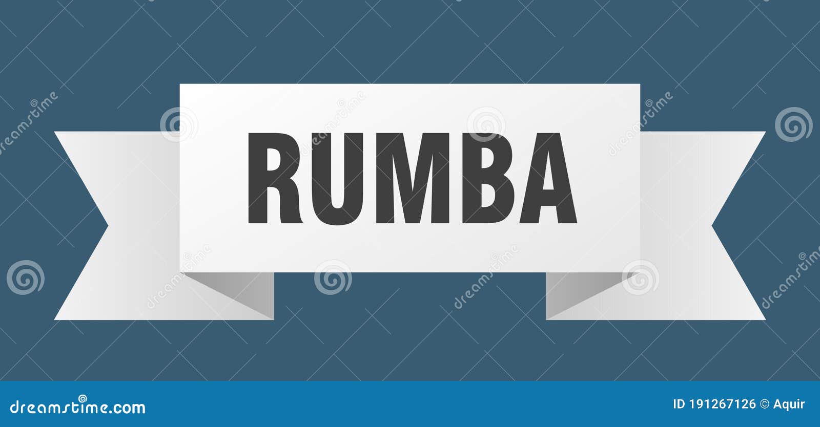 Rumba ribbon. stock vector. Illustration of rumba, sticker - 191267126