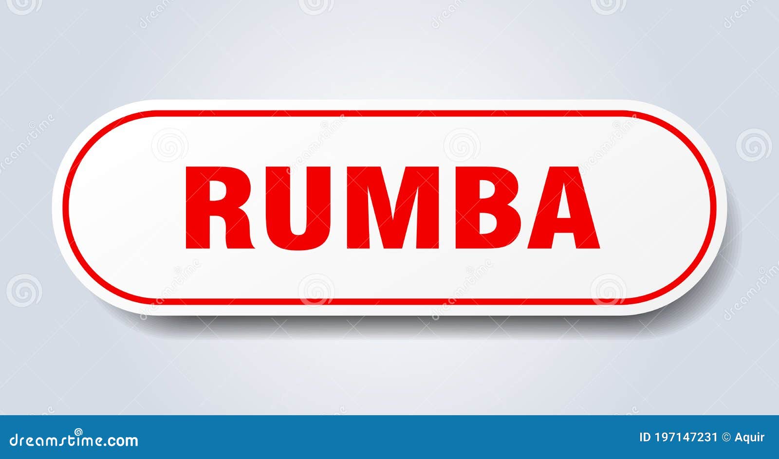Rumba sticker. stock vector. Illustration of square - 197147231