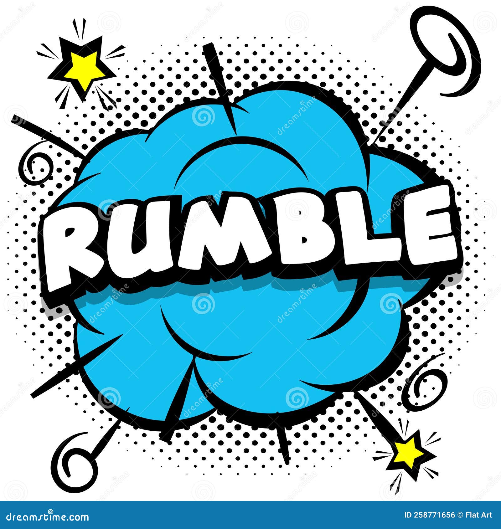 Rumble Comic Bright Template with Speech Bubbles on Colorful Frames ...