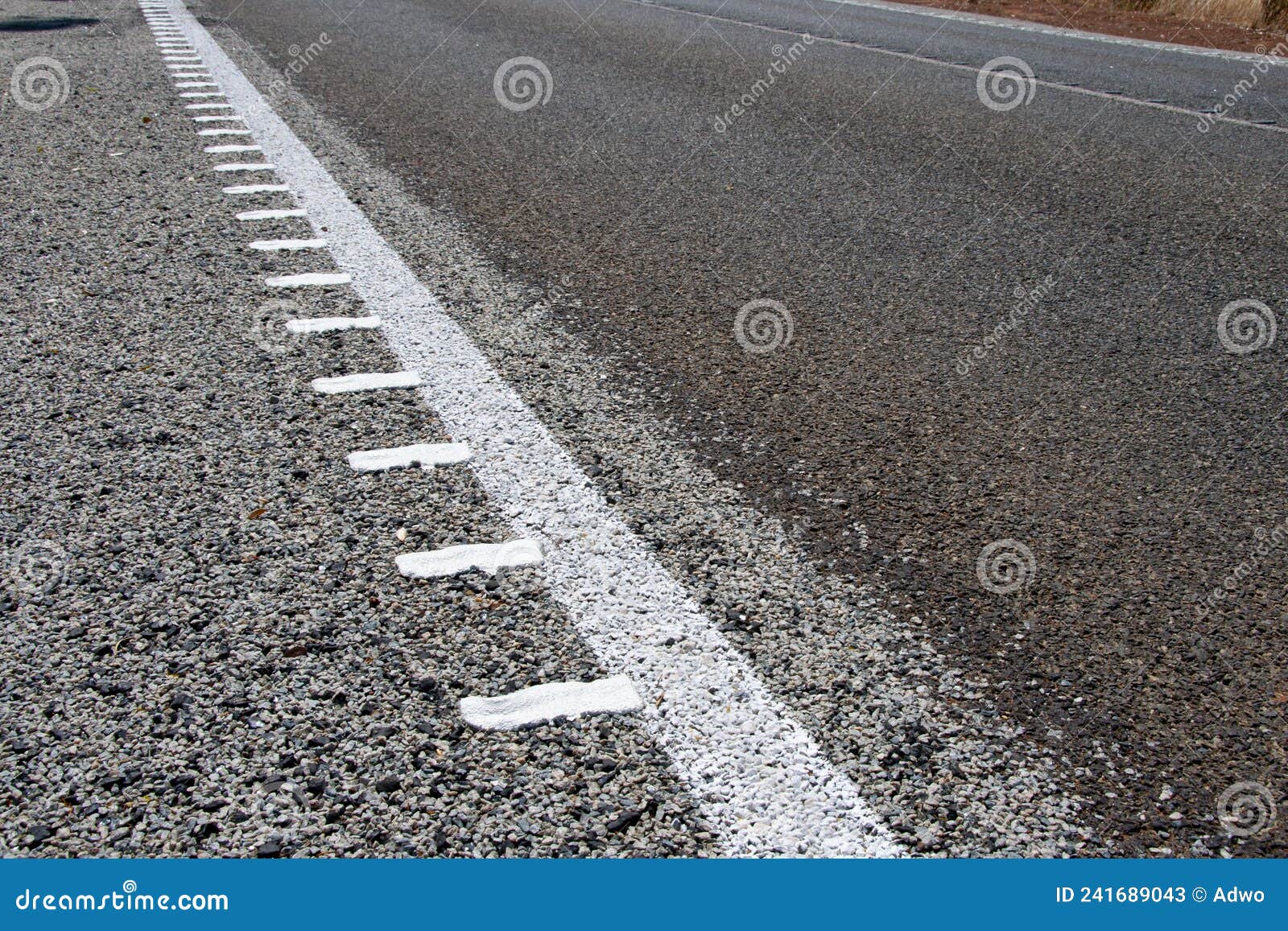 Rumble Strips stock image. Image of safety, travel, margin - 241689043