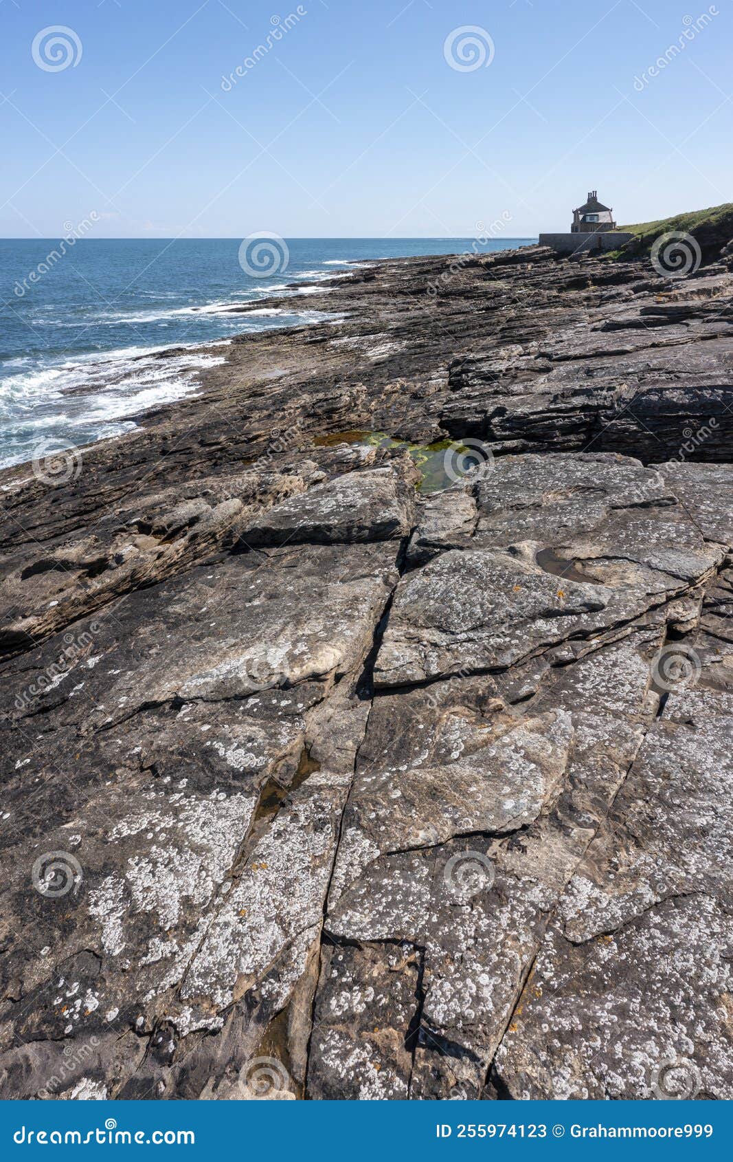Rumbling Kern Rock Formations Northumberland Vert Stock Image - Image ...