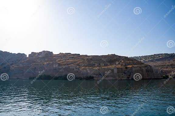 Rumkale Castle View from Euphrates River Stock Photo - Image of scenic ...