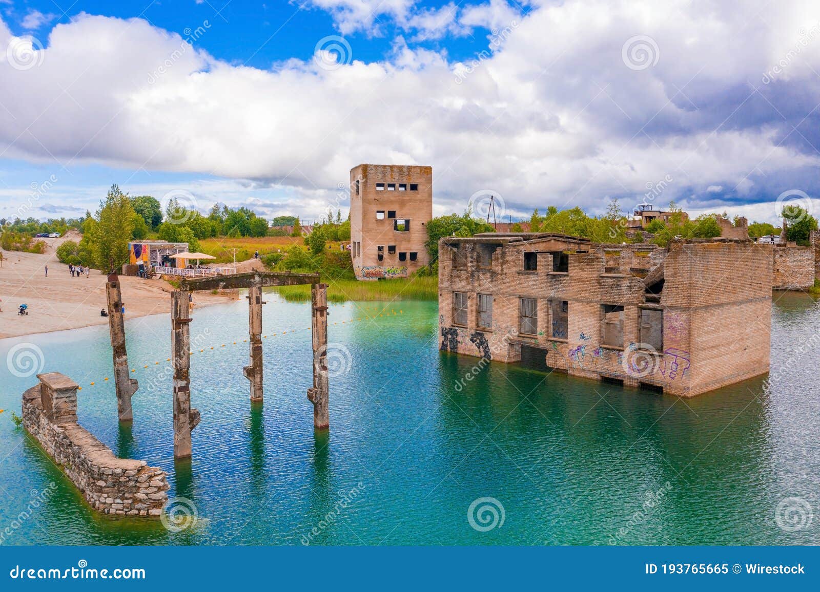 Rummu Quarry in Rummu, Estonia Stock Image - Image of guard, buildings ...