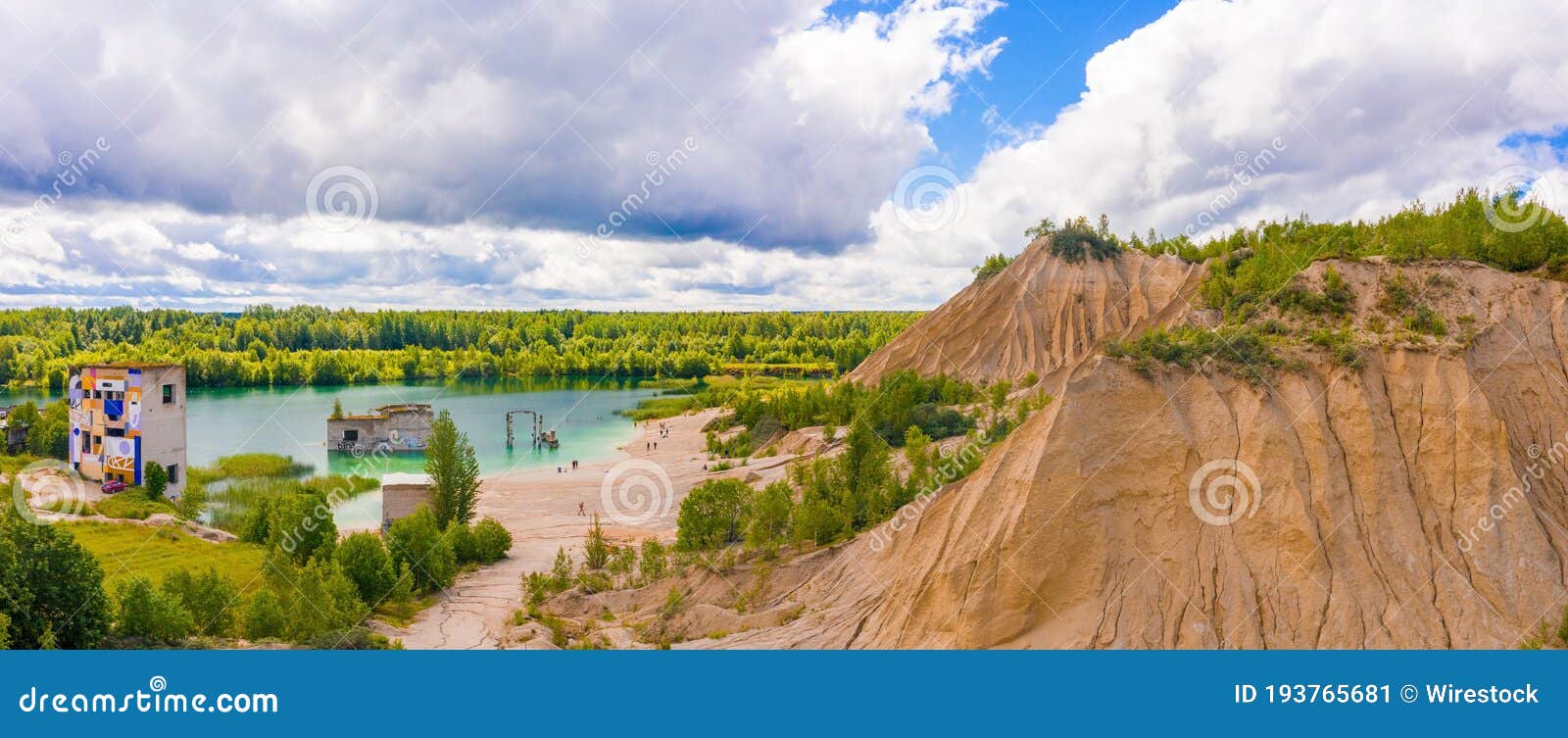 Rummu Quarry in Rummu, Estonia Stock Image - Image of buildings ...