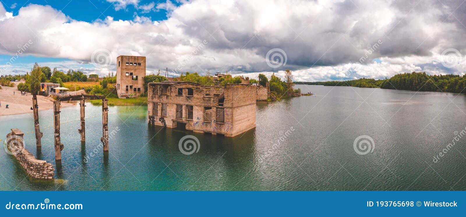 Rummu Quarry in Rummu, Estonia Stock Photo - Image of penitentiary ...